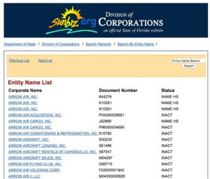 Florida Business Entity And Corporation Search - FL Secretary Of State ...