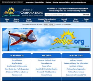 Florida Business Entity And Corporation Search - FL Secretary Of State ...