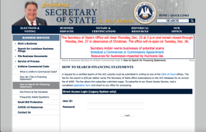 How To Do A Louisiana UCC Search