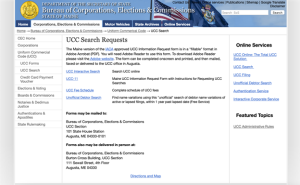 How To Do A Maine UCC Search