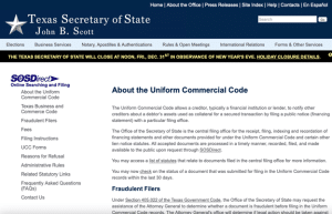 How To Do A Texas UCC Search